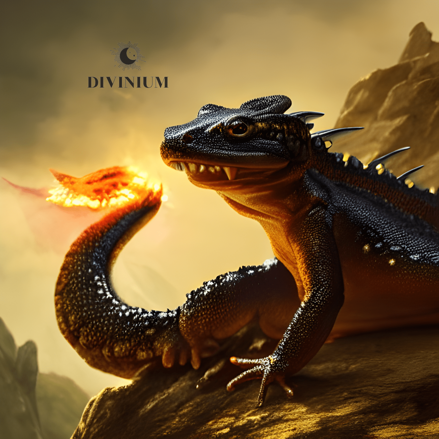 Salamandras são seres elementais do fogo- D I V I N I U M . A R T